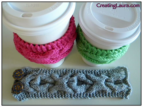 Ravelry: XOXO Coffee Cup Sleeve pattern by Laura Doty