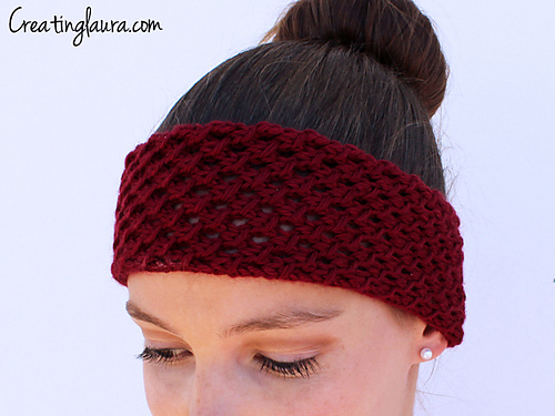 Ravelry: Springtime Lace Mesh Headband pattern by Laura Doty