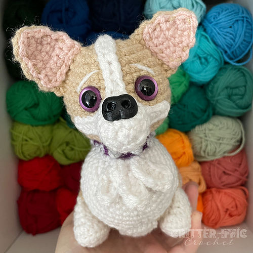Ravelry: Crowley the Corgi Cerberus Dog pattern by Charlyn Smith