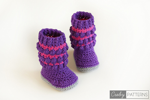 Ravelry: Baby Booties - COLOR MADNESS pattern by Croby Patterns - Doroteja