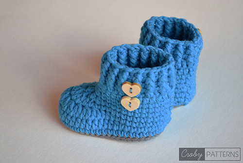 Ravelry: Baby Booties - Blue Kindness pattern by Croby Patterns - Doroteja