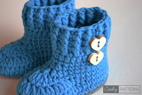 Ravelry: Baby Booties - Blue Kindness pattern by Croby Patterns - Doroteja