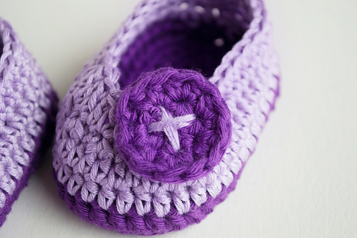 Ravelry: Crochet Baby Booties - Violet Butterfly pattern by Croby ...