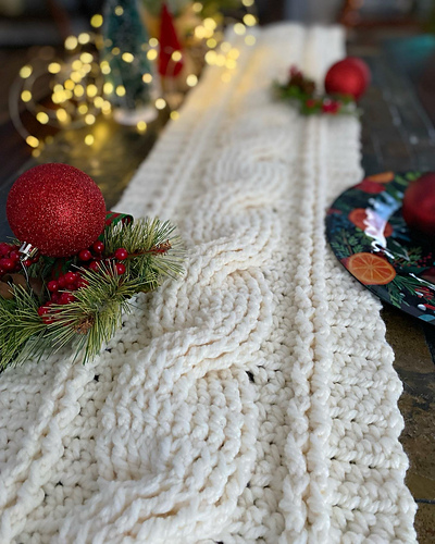 Ravelry: Rustic Crochet Cable Table Runner pattern by See Love Share