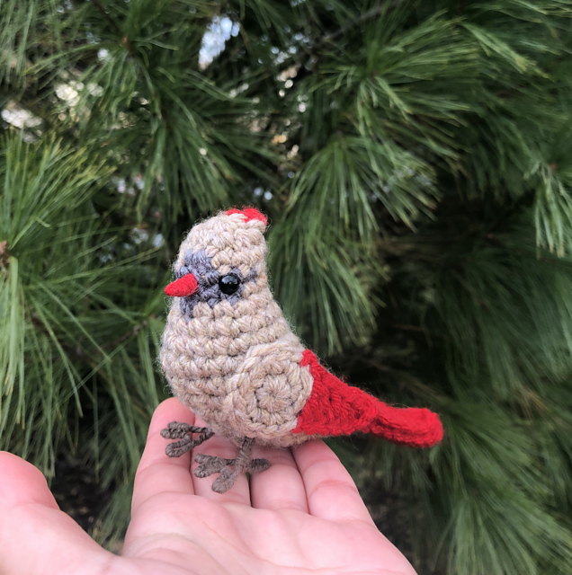 Ravelry: Female Cardinal Bird Amigurumi pattern by CrochetCartel Co