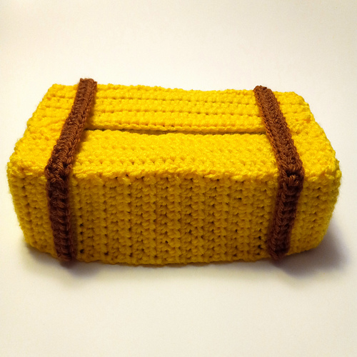 Ravelry: Hay Bale Tissue Box Cover pattern by Dani West