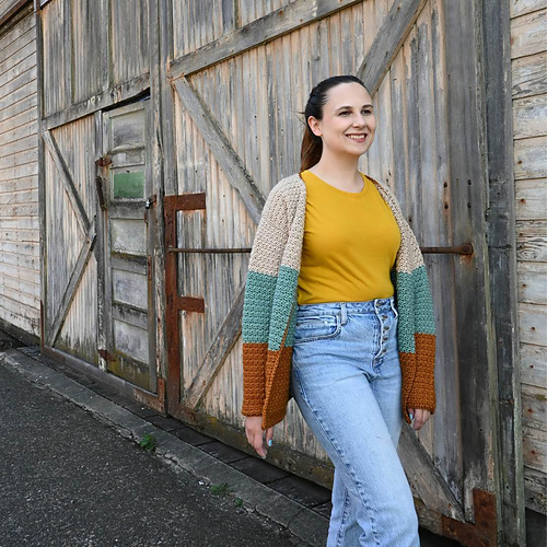 Ravelry: Wide Stripe Colorblock Cardigan pattern by Carol L Hladik