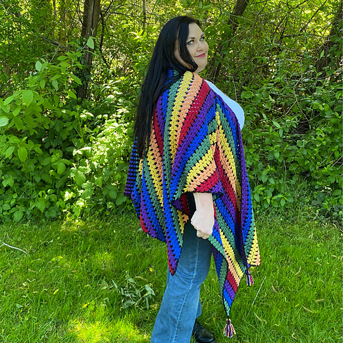 Ravelry: Rainbow Ruana pattern by Rise Burgie