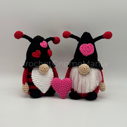 Ravelry: Love Bug Valentine Gnomes pattern by Andrea Bosz