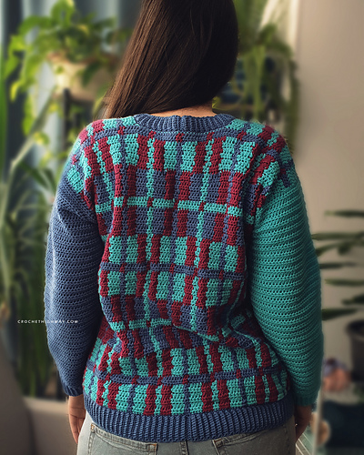 Ravelry: Plaid and Simple Sweater pattern by Ana-Maria