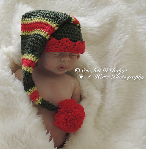 Ravelry: Pixie Ear Elf Hat pattern by Crochet It Baby