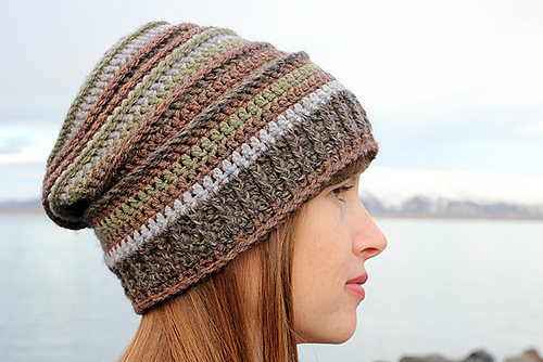 Ravelry: Stripes Slouchy Hat pattern by Jessica A Chong