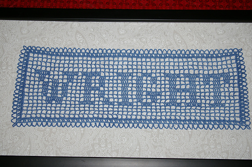 Ravelry: Filet Crochet Name Doily pattern by Tammy Harder