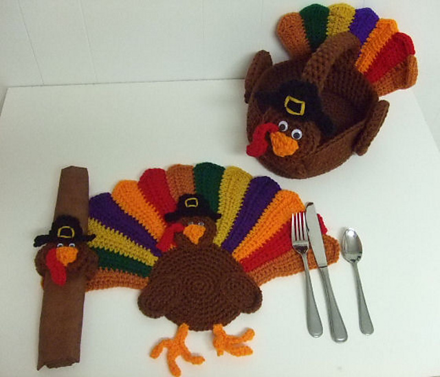 Ravelry: CV001 Gobble Gobble Thanksgiving Turkey Set pattern by Donna ...