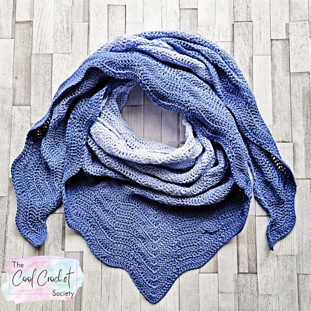 Ravelry: The Ocean Waves Shawl pattern by The Cool Crochet Society