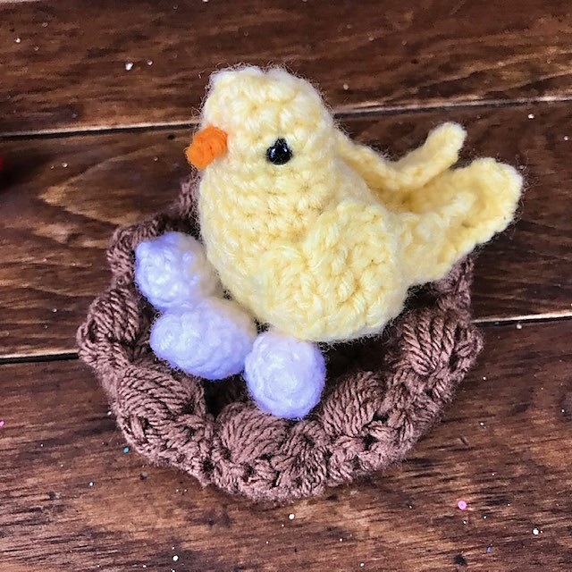 Ravelry: Crochet Bird, Baby, Nest, Eggs and Worms pattern by Alicia ...