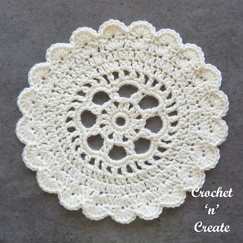 Ravelry: Shell Edge Lace Doily pattern by Crochet 'n' Create