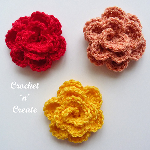 Ravelry: Rose Applique pattern by Crochet 'n' Create