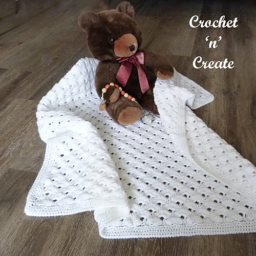 Ravelry: Staggered Shells Baby Shawl pattern by Crochet 'n' Create