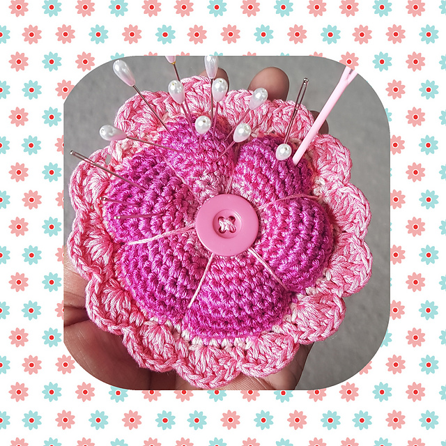 Ravelry: Flower Pin Cushion pattern by Sumi Jaiswal