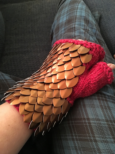 Ravelry: Scale Mail Gauntlets pattern by Crysta McKenney