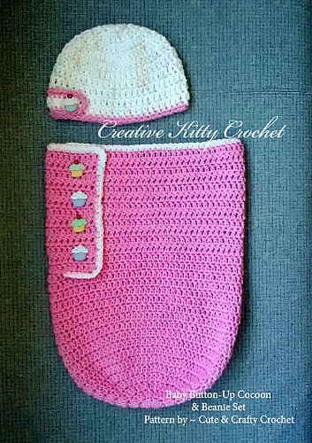 Ravelry: Baby Button-Up Cocoon Set pattern by Martina Gardner