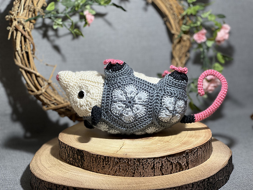 Ravelry: Blossom the Opossum pattern by Sarah Barratt