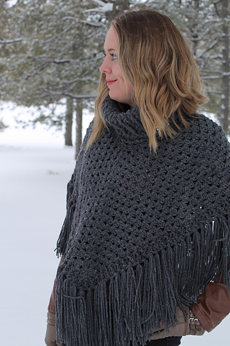 Ravelry: Aurora Poncho with Fringe pattern by Lovin Each Stitch