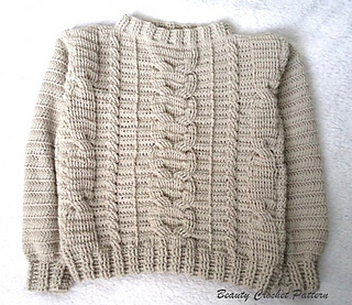Ravelry: Cables Sweater pattern by Beauty Crochet Pattern