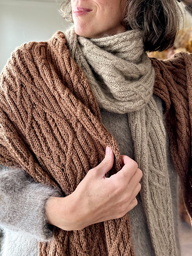 Ravelry: Twisted Twines Shawl pattern by Dorothy Offeciers