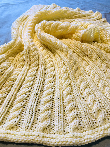 Ravelry: Easy Cable Baby Blanket pattern by Daisy Gray Knits