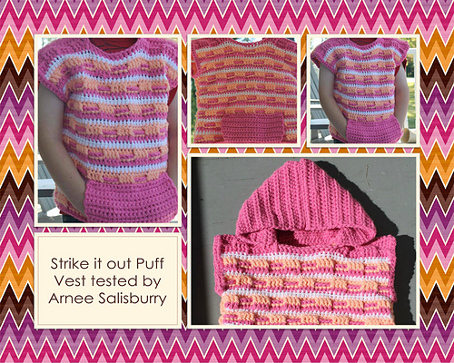 Ravelry: Strike it out puff vest pattern by Daisy Hand Mades ...