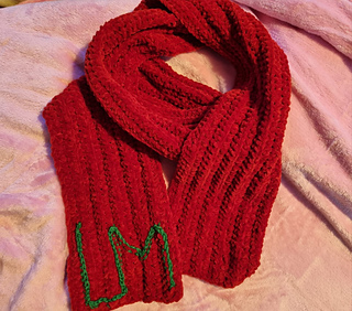 Ravelry: Simple Scarf with Initials pattern by Danielle Macdonald