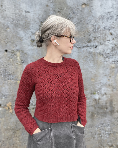 Ravelry: Dappled Lace Raglan pattern by James N Watts