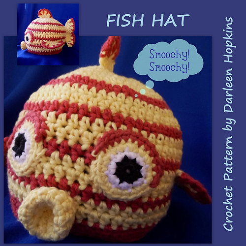 Ravelry: Kissy! Kissy! Fish Face Hat for boys and girls pattern by ...