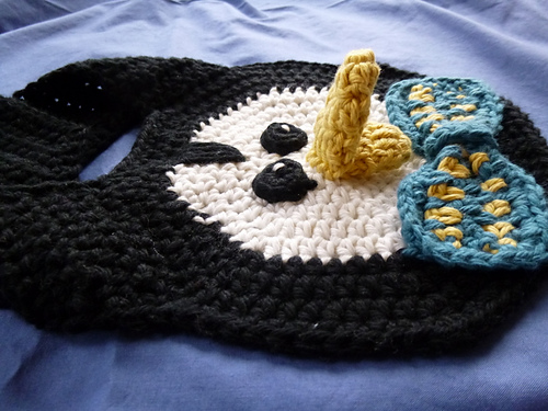 Ravelry: Preppy Penguin Baby Drool Bib pattern by Darleen Hopkins