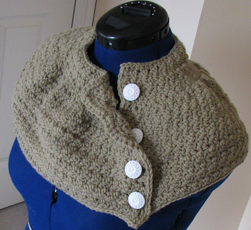 Ravelry: Side Button Shorty Poncho pattern by Donna Collinsworth