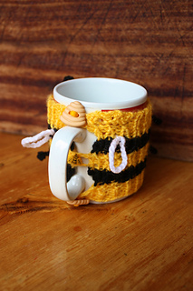 Ravelry: Bees and Honey - Mug Hugger pattern by Whodunnknit
