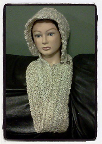 Ravelry: Hooded Infinity Scarf with Buttons pattern by Debi Dearest