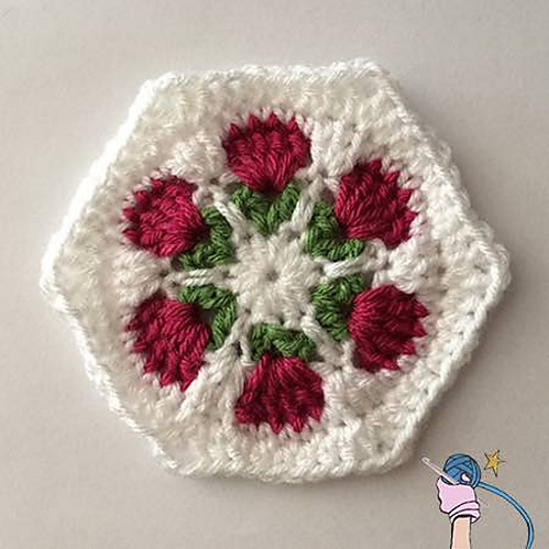 Ravelry: Flower Garden Hexagon pattern by Debi Dearest