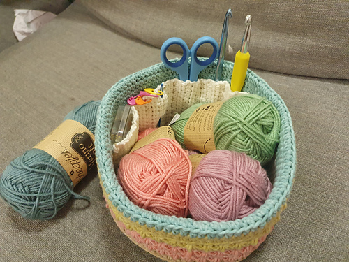 Ravelry: Organised Project Basket pattern by Joy Clements