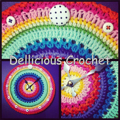 Ravelry: Tick tock crochet yarn clock pattern by Dell Nolan