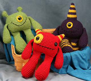 Ravelry: Bobbly Wobbly Monster Set pattern by Cynthia Sickler