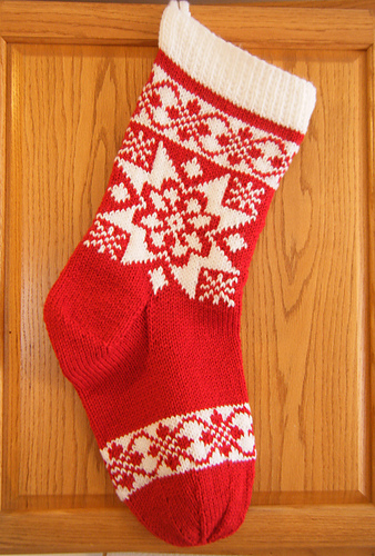 Ravelry: Selbu Roses Christmas Stocking pattern by Denise Balvanz