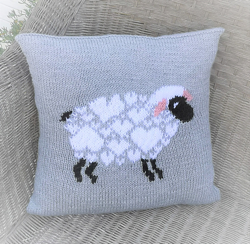 Ravelry: I Love Sheep Pillow pattern by Denny Gould