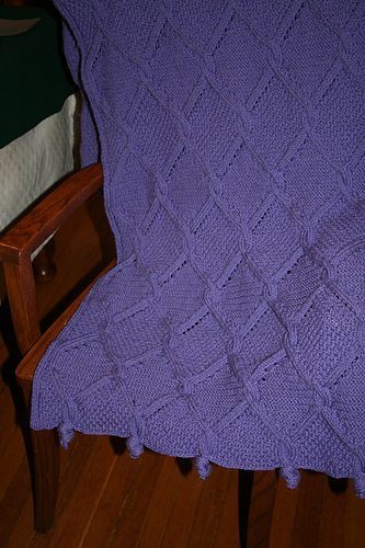 Ravelry: Twisted Diamonds Throw pattern by Moda Dea