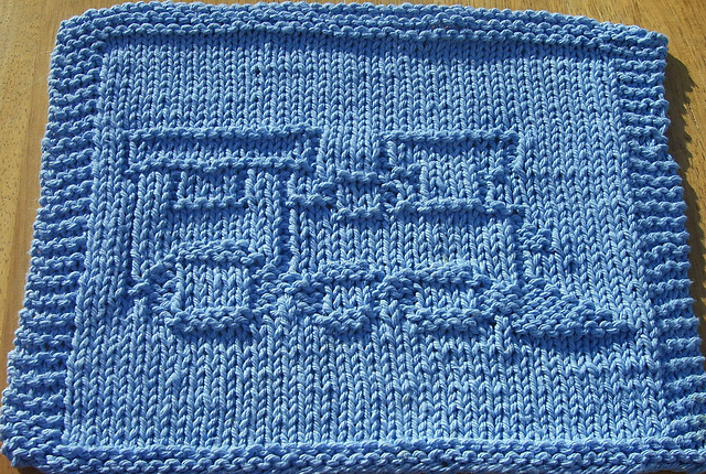 Ravelry: Train Knit Dishcloth pattern by Lisa Millan