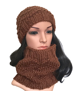 Ravelry: Hills or Mountains? Cowl & Hat pattern by LJM Designs