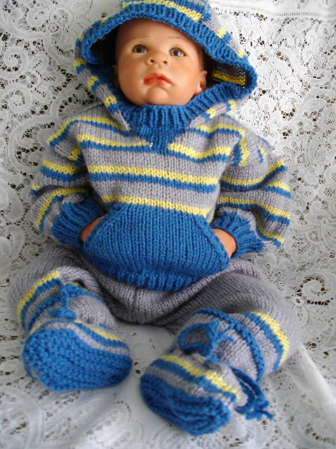 Ravelry: 14. Unisex Baby Track Suit pattern by Lynne Christie