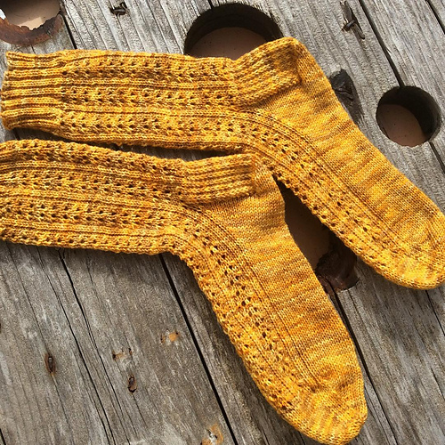 Ravelry: Lace-Rib Socks pattern by Karen Kahane
